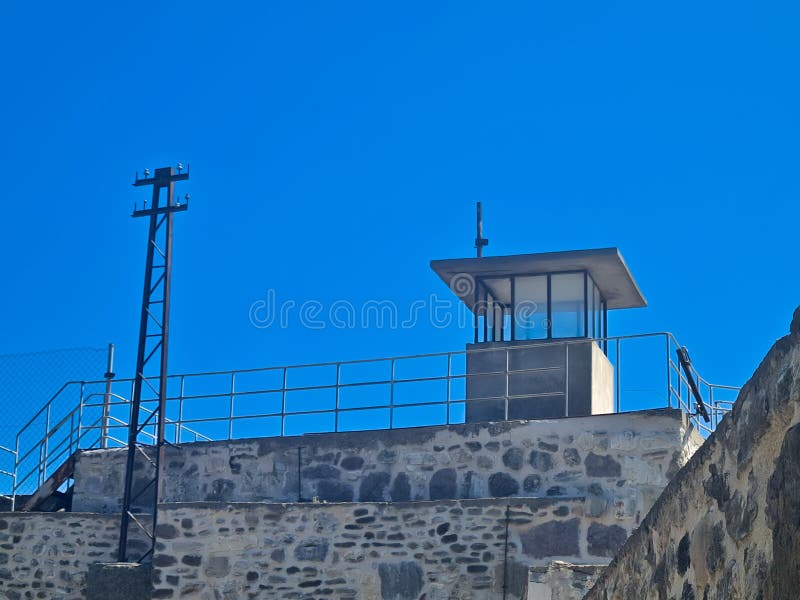 Sinop Prison Watchtower Blue Sky Background in Turkey Stock Photo ...