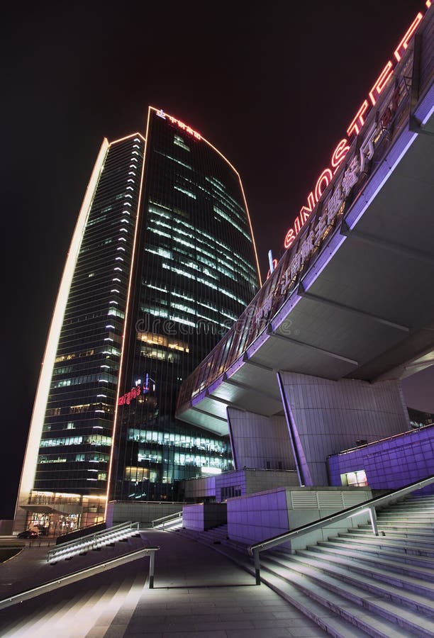 Sinosteel Headquarters at Night, Beijing, China Editorial Stock Photo ...