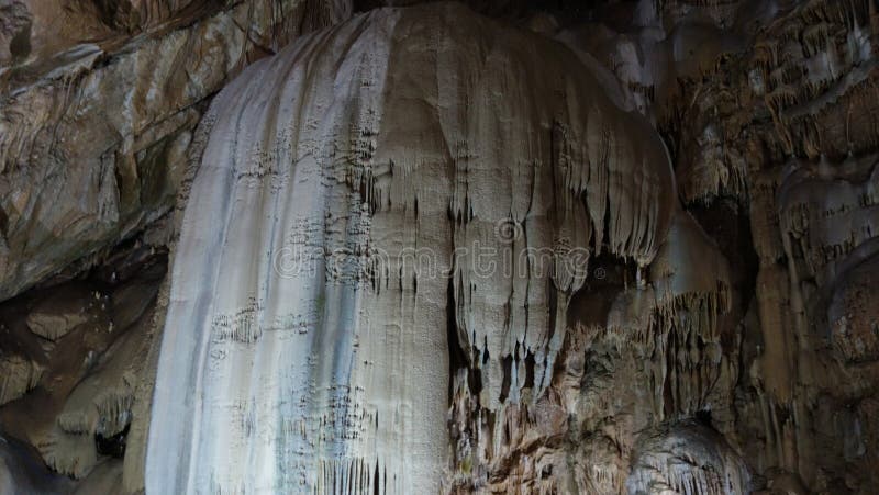 Sinter Formation in the Cave Stock Image - Image of brown, abkhazia ...