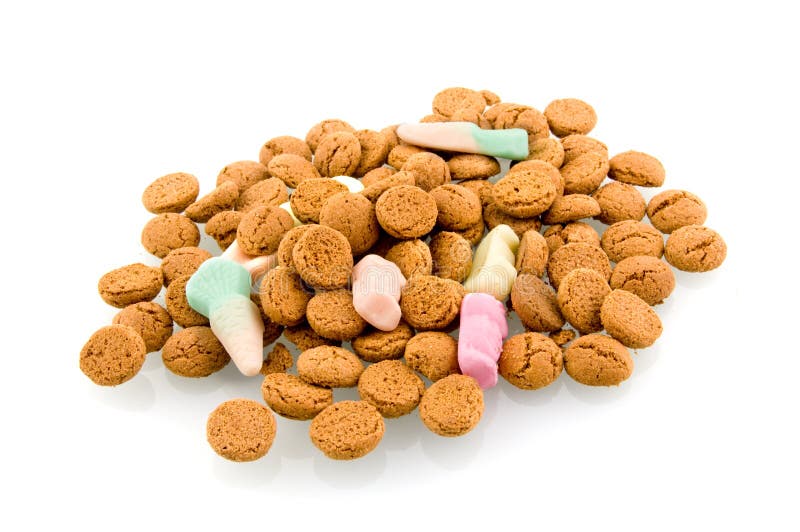 Background of Ginger Nuts Ans Sweets. Candy at Dutch Sinterklaas Event ...