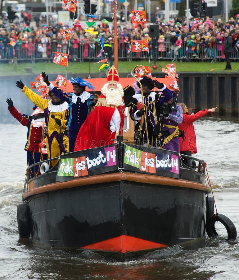 Sinterklaas, Das Auf Boot Ankommt Redaktionelles Stockbild - Bild von ...