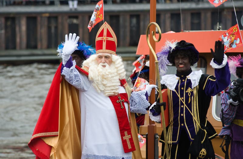 Sinterklaas, Das Auf Boot Ankommt Redaktionelles Stockfotografie - Bild ...