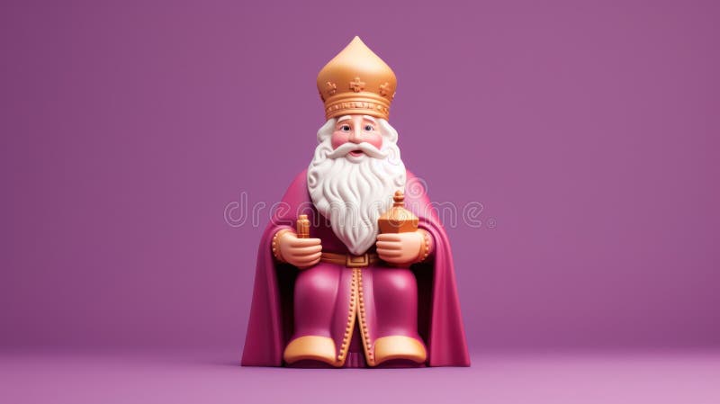 Sinterklaas, the King of the Netherlands. 3d Rendering Generative AI ...