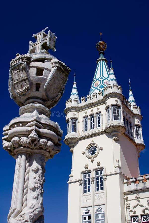 Sintra City Hall stock image. Image of landmark, tower - 3191285