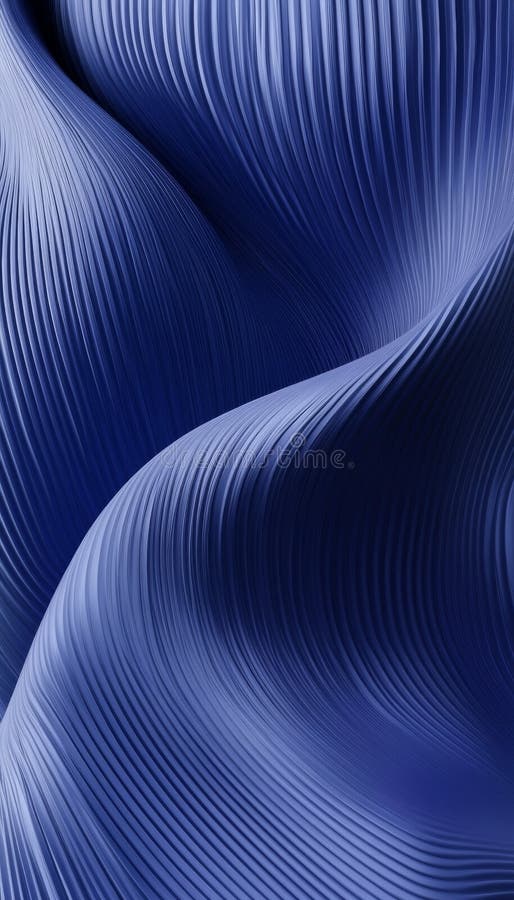 Sinuous Blue Flow with Converging Lines As Contemporary Decoration for ...