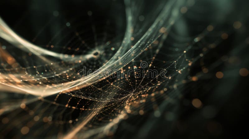 Sinuous Lines of Shimmering Threads Overlap and Intertwine Evoking the ...