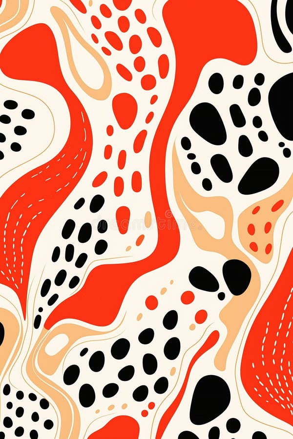 Sinuous Shapes: a Dynamic Display of Black, Orange, and White on Stock ...