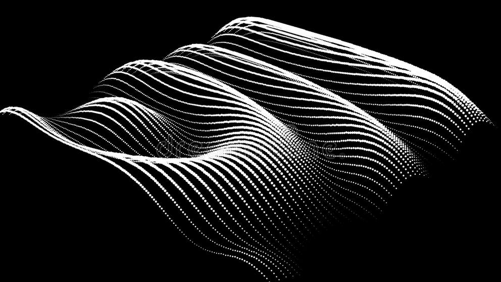 Sinusoidal Formula Distortion Sine Wave and Waveform. Graph of a 3d ...