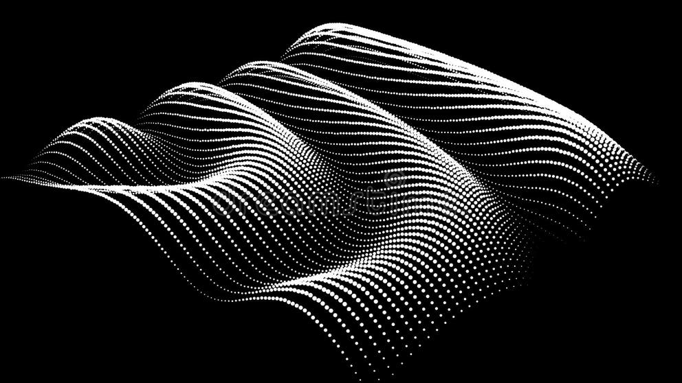 Sinusoidal Formula Distortion Sine Wave and Waveform. Graph of a 3d ...
