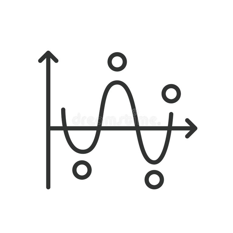 Sinusoidal Graph, Icon in Line Design. Sinusoidal, Graph, Wave ...