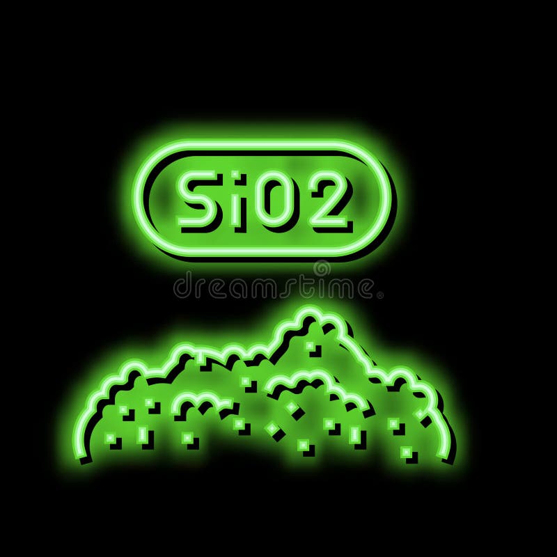 Sio2 Semiconductor Manufacturing Neon Glow Icon Illustration Stock ...