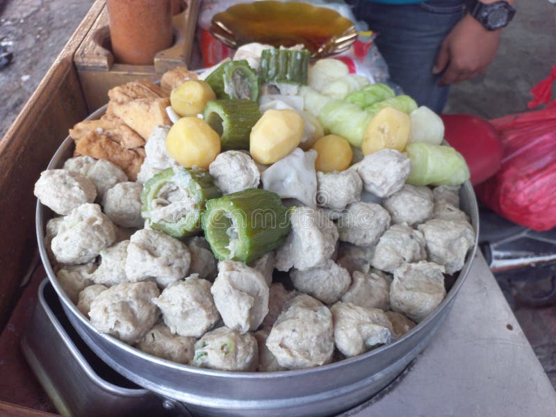 Siomay fish cake dumpling stock photo. Image of plate - 264043596