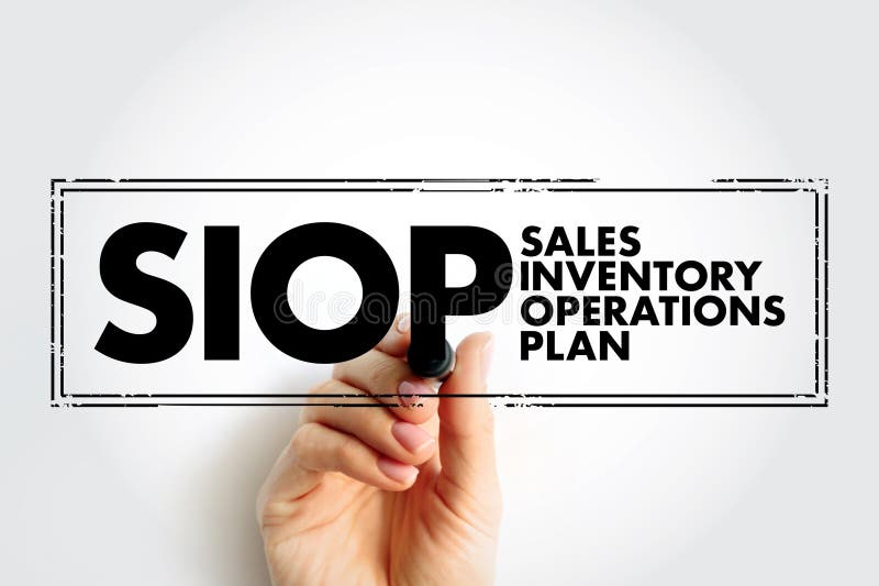 Siop Sales Inventory Operations Plan Management Process Stock Photos ...