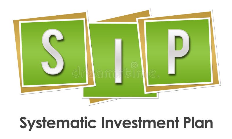 SIP - Systematic Investment Plan Green Blue Basic Shapes Text ...