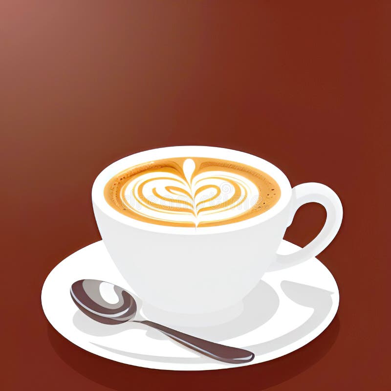 A Sip of Warmth, the Artistic Pleasure of Coffee. Stock Illustration ...