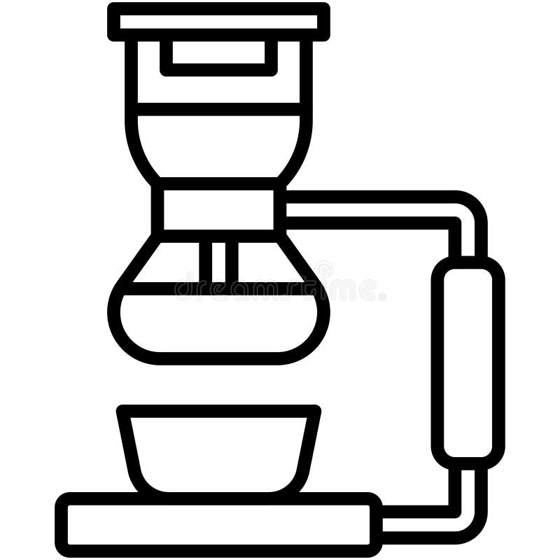 Siphon Coffee Maker Icon, Coffee Shop Related Vector Stock Vector ...