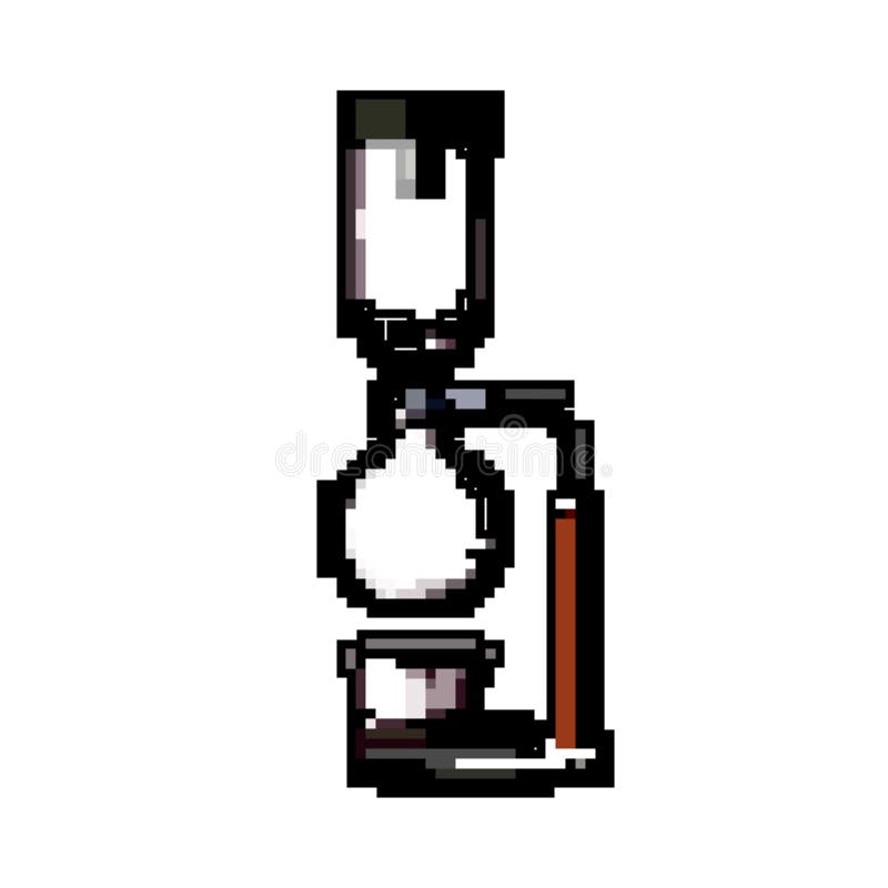 Siphon Syphon Coffee Maker Game Pixel Art Vector Illustration Stock ...