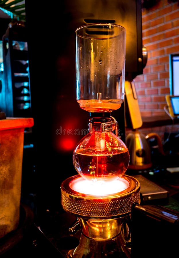 Siphon vacuum coffee maker stock photo. Image of restaurant - 108432810