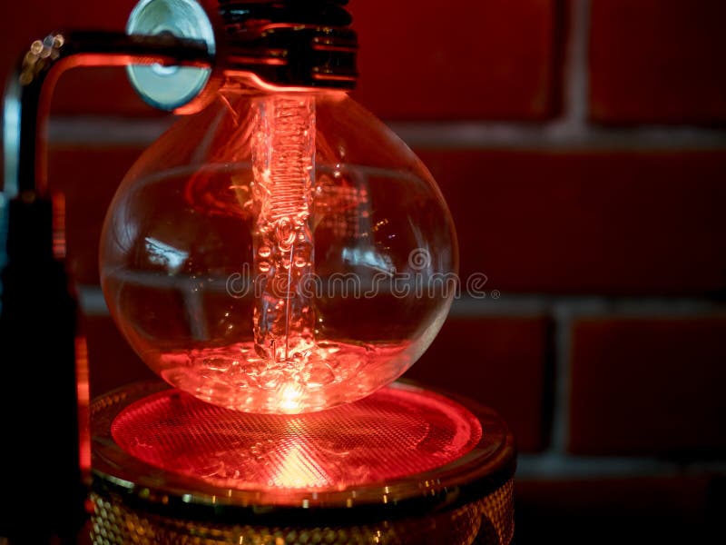 Siphon vacuum coffee maker stock image. Image of maker - 108433017