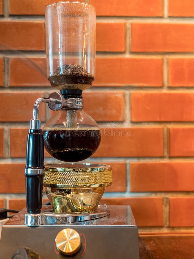 Siphon vacuum coffee maker stock photo. Image of business - 108433086
