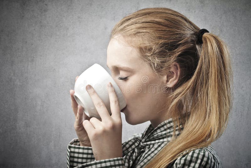 Sipping a Cup of Tea stock photo. Image of caucasian - 26802812