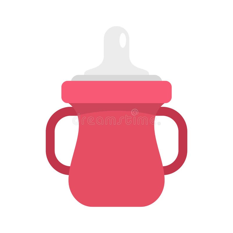 Sippy cup icon, flat style stock vector. Illustration of flat - 158724681