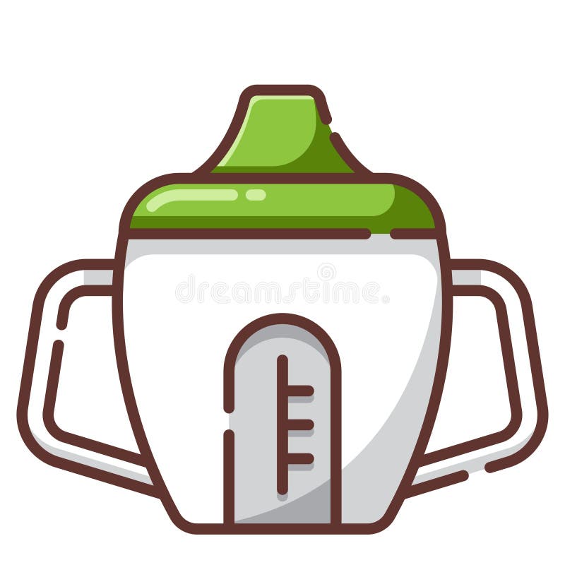 Sippy Cup LineColor Illustration Stock Vector - Illustration of drink ...