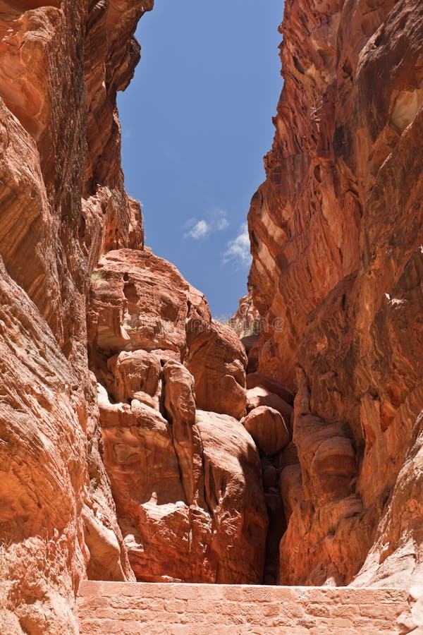 The Siq Petra stock image. Image of nabataean, jordan - 21174661