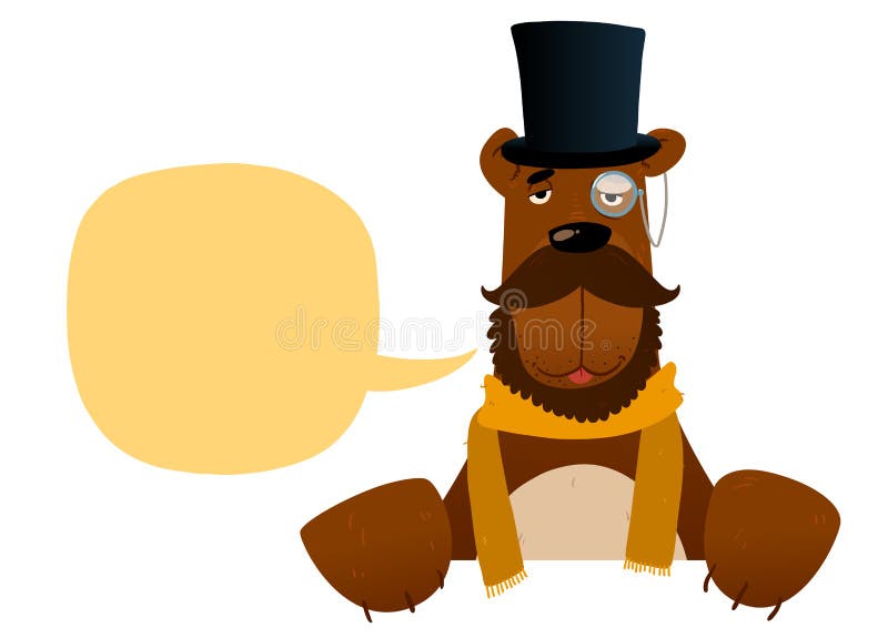 Sir bear character stock illustration. Illustration of billionaire ...