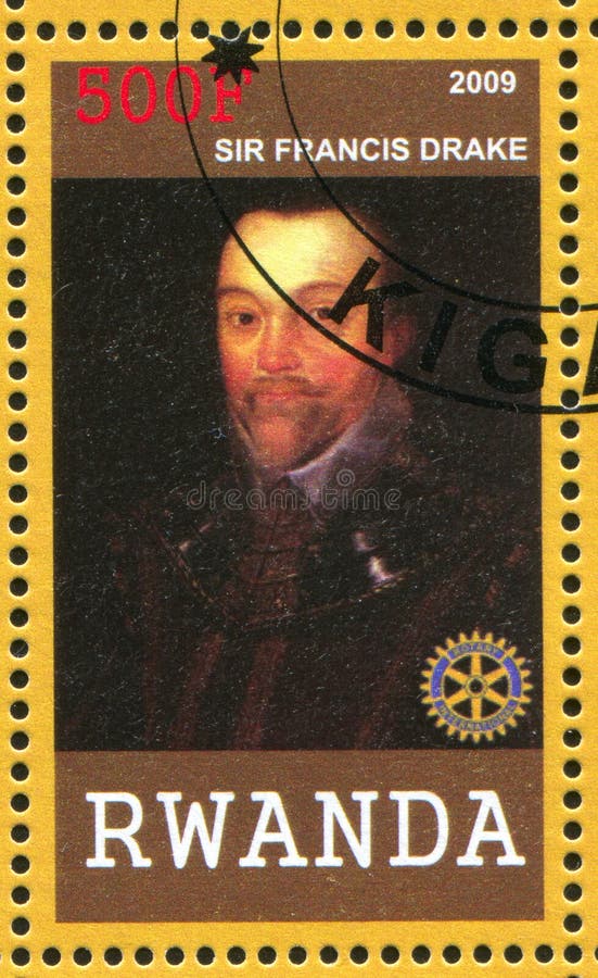 Sir Francis Drake Printed by Rwanda Editorial Photography - Image of ...