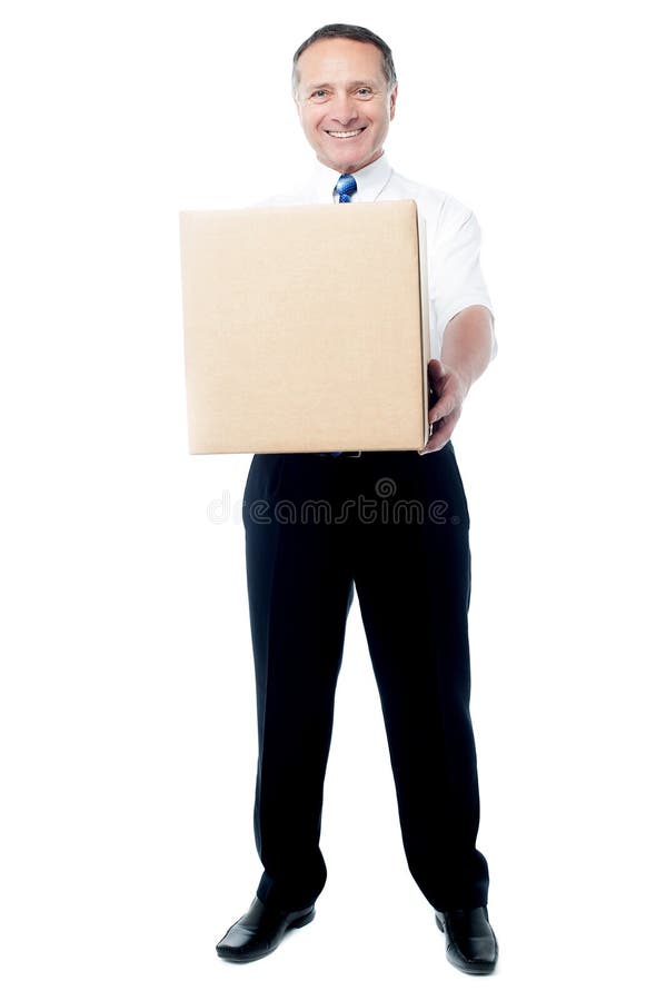 Kindly Accept The Delivery. Courier Services Stock Image - Image of ...