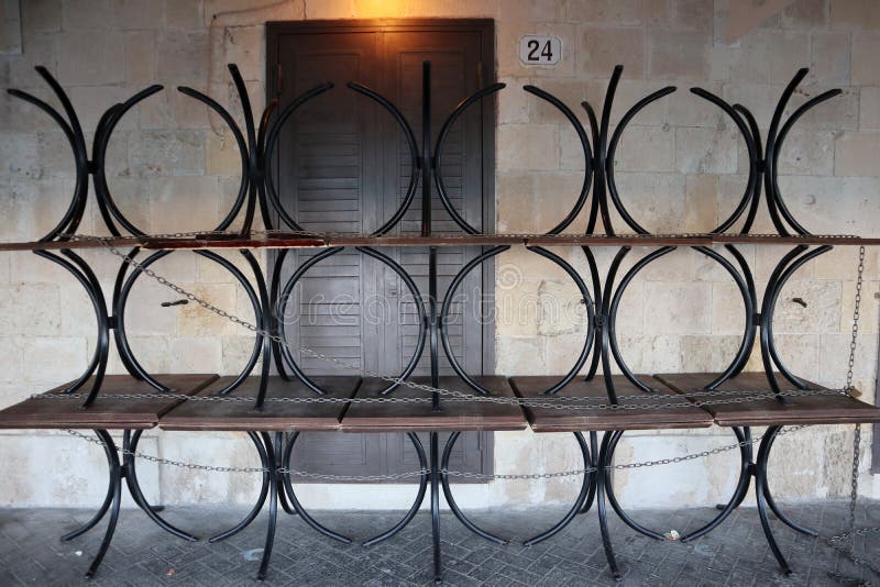 Siracusa - Tavolini Da Bar Accatastati Stock Photo - Image of objects ...