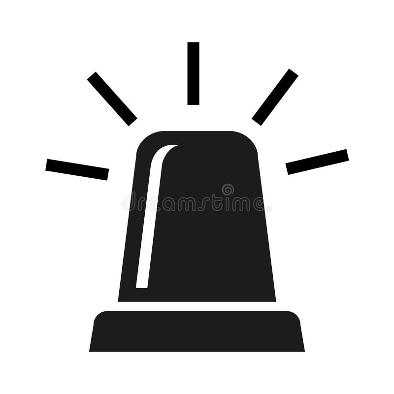Siren Icon Isolated on White Siren Icon Vector Isolated Stock Vector ...