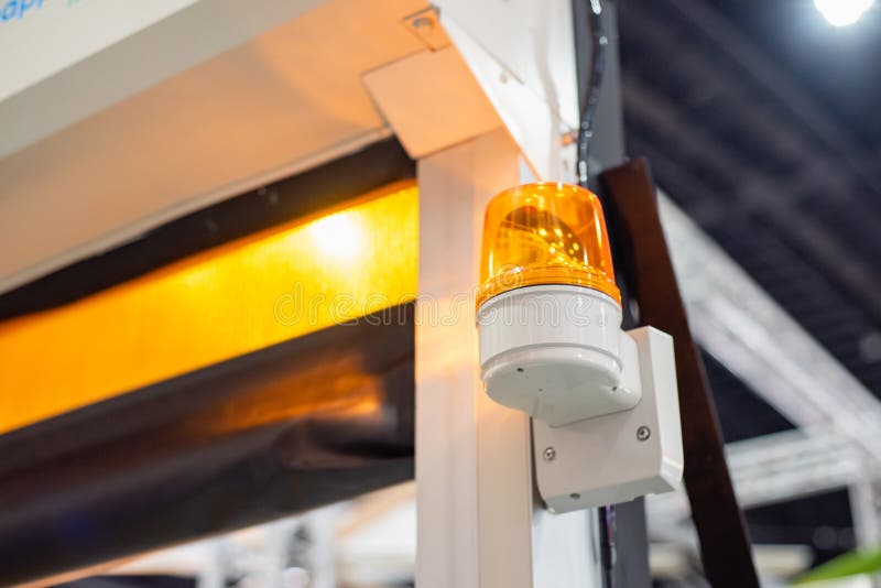 Siren light in factory stock photo. Image of equipment - 156623250