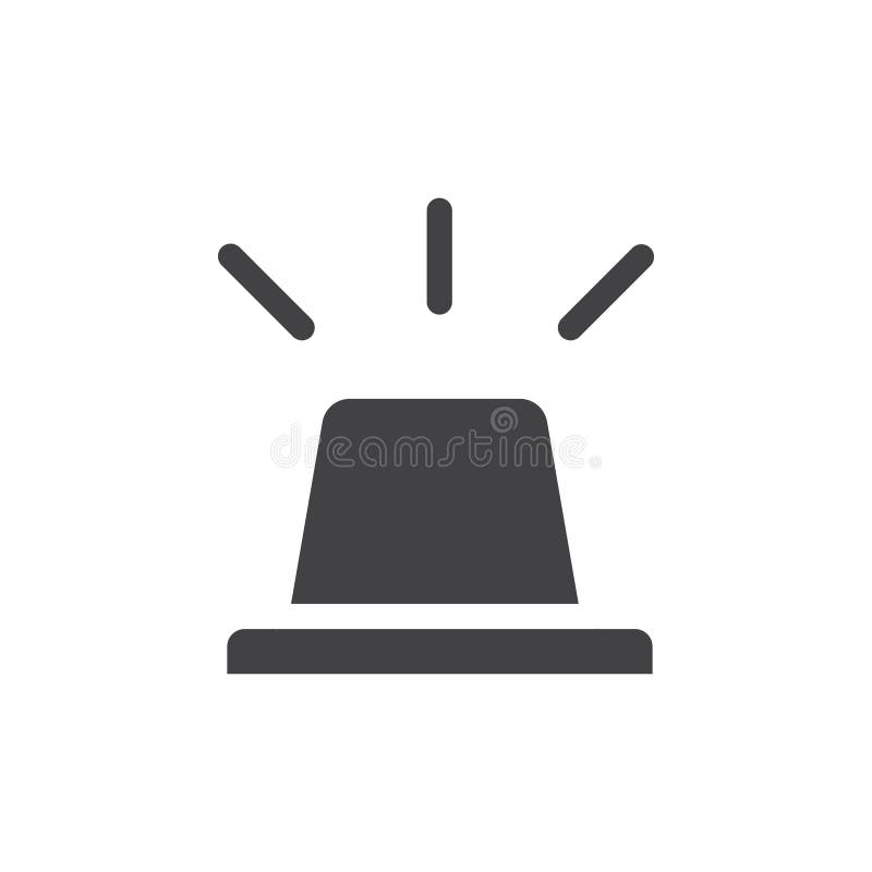 Siren Light Icon Simple Vector Symbol Stock Vector - Illustration of ...