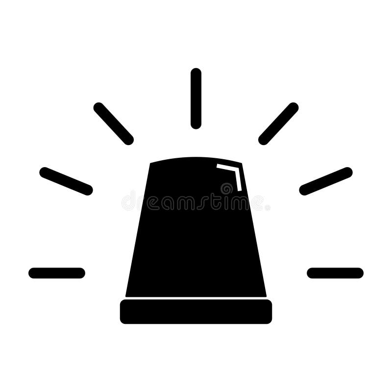 Siren light icon vector stock vector. Illustration of brigade - 281775679