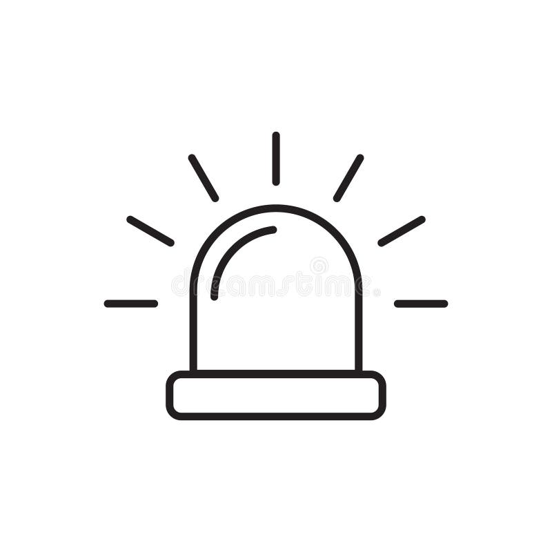 Siren Line Icon, Outline Icon Style, Linear Pictogram Icon, Fire Siren ... Siren Line Icon, Outline Icon Style, Linear Pictogram Icon, Fire Siren ...