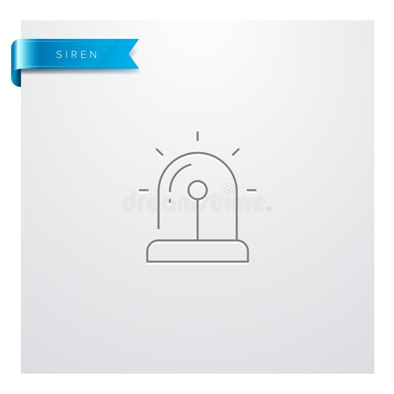 Siren Line Icon, Outline Icon Style, Linear Pictogram Icon, Fire Siren ... Siren Line Icon, Outline Icon Style, Linear Pictogram Icon, Fire Siren ...