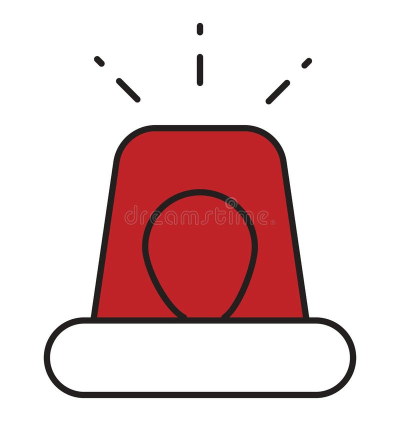 Siren Outline and Filled Isolated Vector Icon that Can Be Easily Edited ... Siren Outline and Filled Isolated Vector Icon that Can Be Easily Edited ...