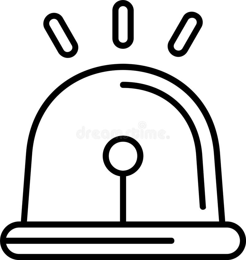 Siren Outline Vector Icon stock vector. Illustration of care - 388823443