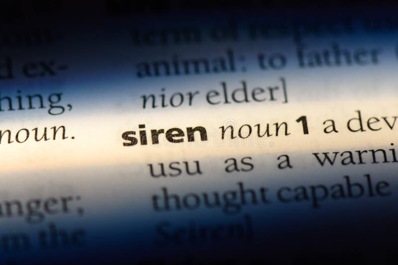 Siren stock image. Image of paper, closeup, idea, definition - 126619551