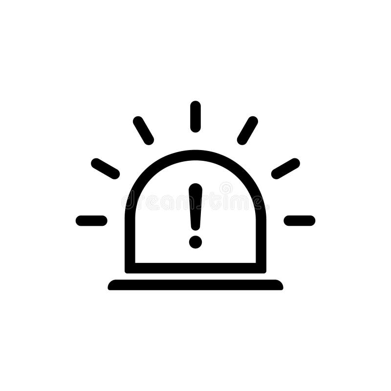 Siren Warning Light Icon. Emergency Lamp Sign Symbol Stock Vector ...