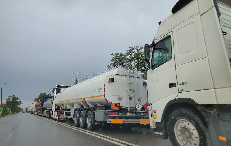 Siret, Romania - September 26, 2022: Truck Queue at Customs Romania ...