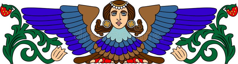 Sirin stock vector. Illustration of sirin, russian, culture - 25790988