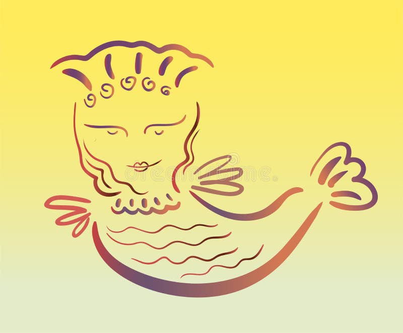 Sirin Bird Illustration Creature from Slavic Folklore Stock Vector ...