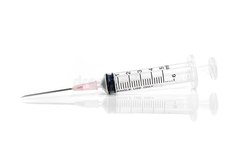 Droghe, Siringa Con Sangue Su Gray Immagine Stock - Immagine di sussidi ...