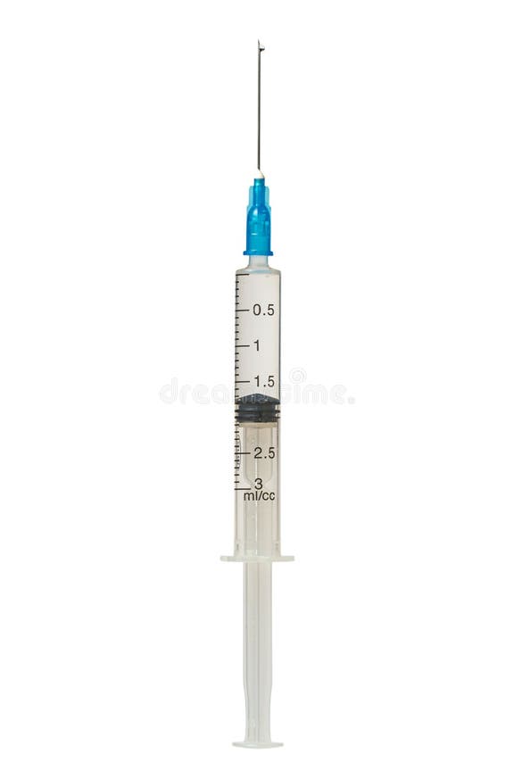 Siringa Con Isolato Su Bianco Immagine Stock - Immagine di farmacia ...