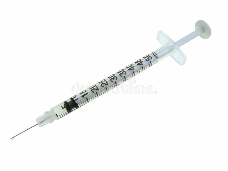 Siringa Isolata Dell'insulina Fotografia Stock - Immagine di diabetico ...