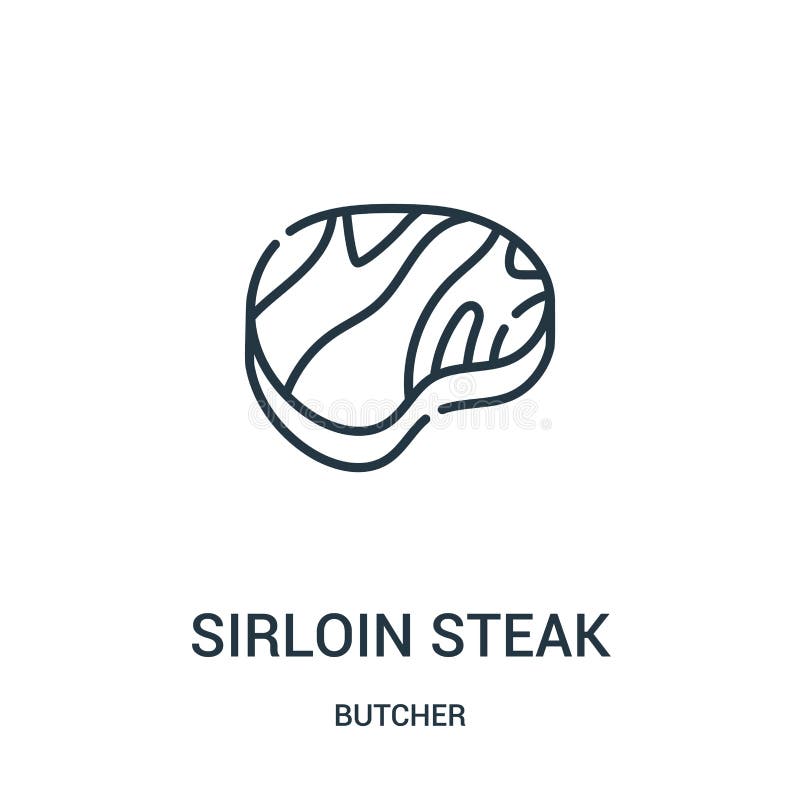 Sirloin Steak Icon Vector from Butcher Collection. Thin Line Sirloin ...