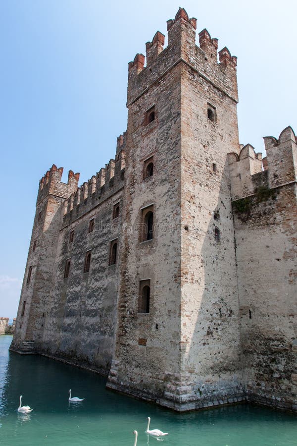 Sirmione Castle stock image. Image of scaliger, italy - 10937559